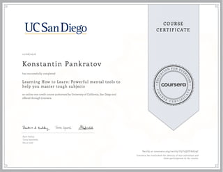 Coursera U5Y2QUVAG79C | PDF | Education industry | Industries
