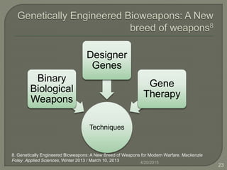 Biological Warfare Agents | PPTX