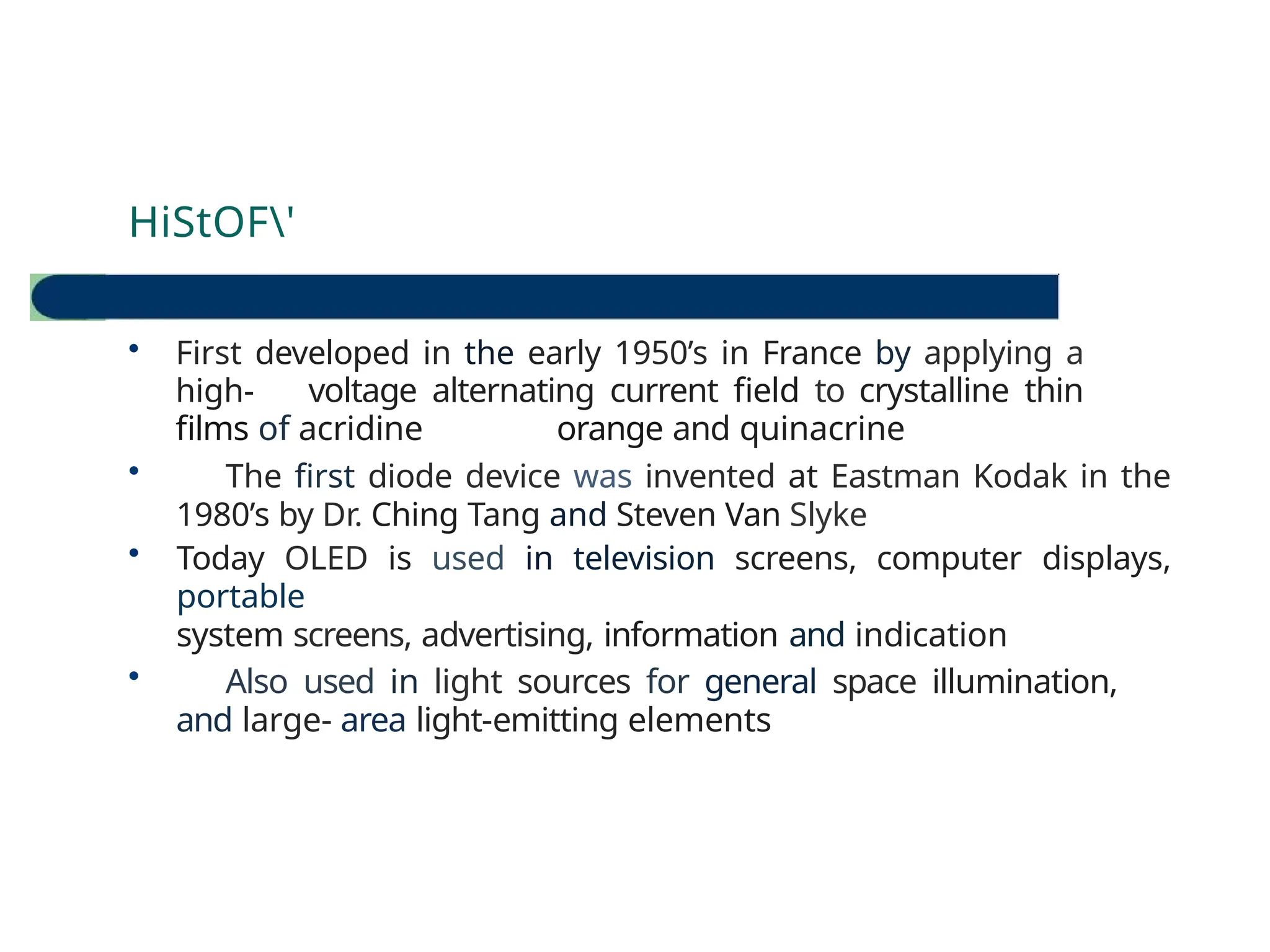 Optoelectronics display OLED display.pptx