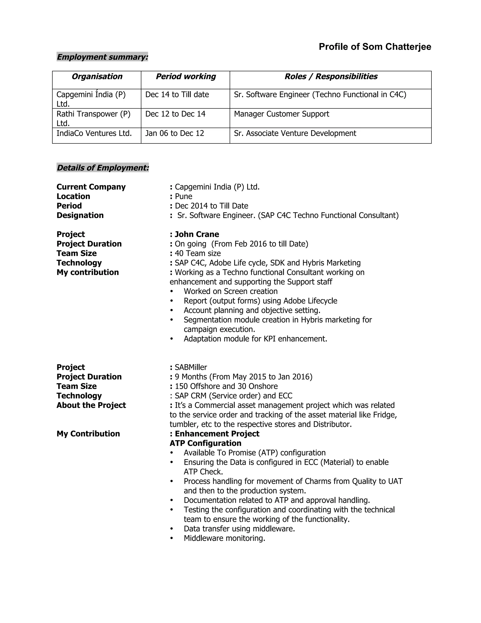 Som Chatterjee CRM-2 | PDF
