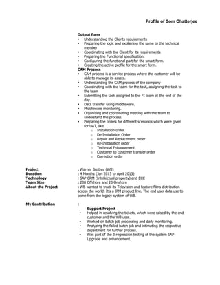 Som Chatterjee CRM-2 | PDF | IT and Internet Support | Internet