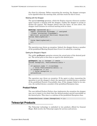 Telescript White Paper #3 | PDF