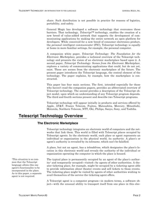 Telescript White Paper #3 | PDF