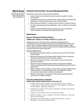 Maria Earp - Resume | PDF