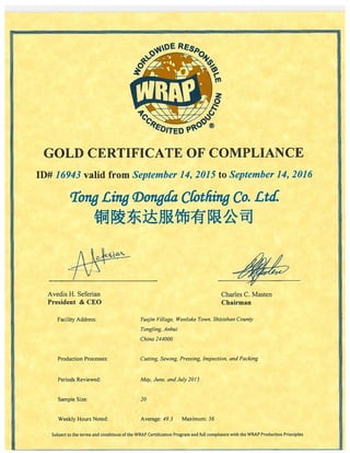 wrap certificate | PDF