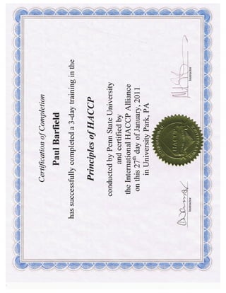 HACCP Certification | PDF