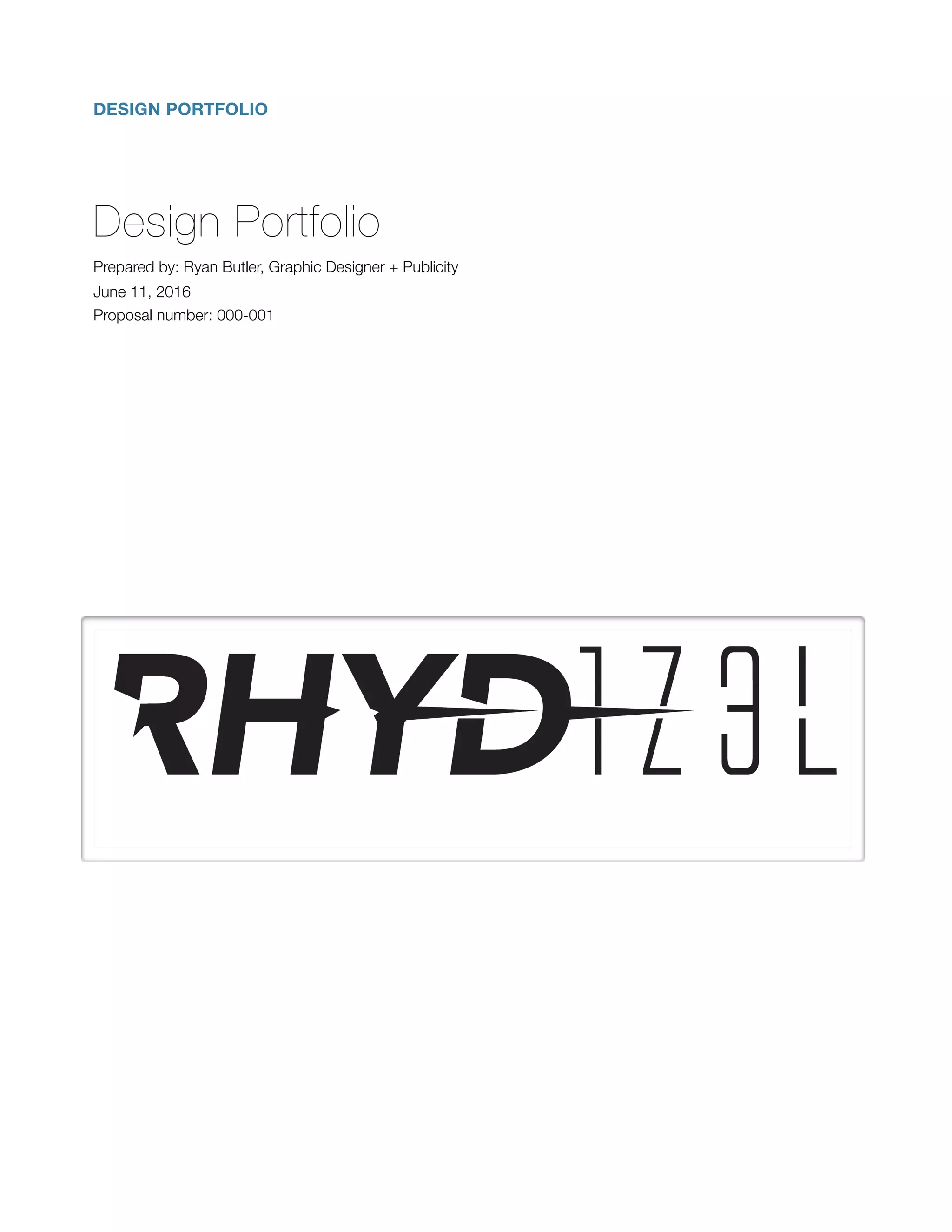 Graphic Design Portfolio - Ryan Butler | PDF | Contemporary Hits/Pop ...