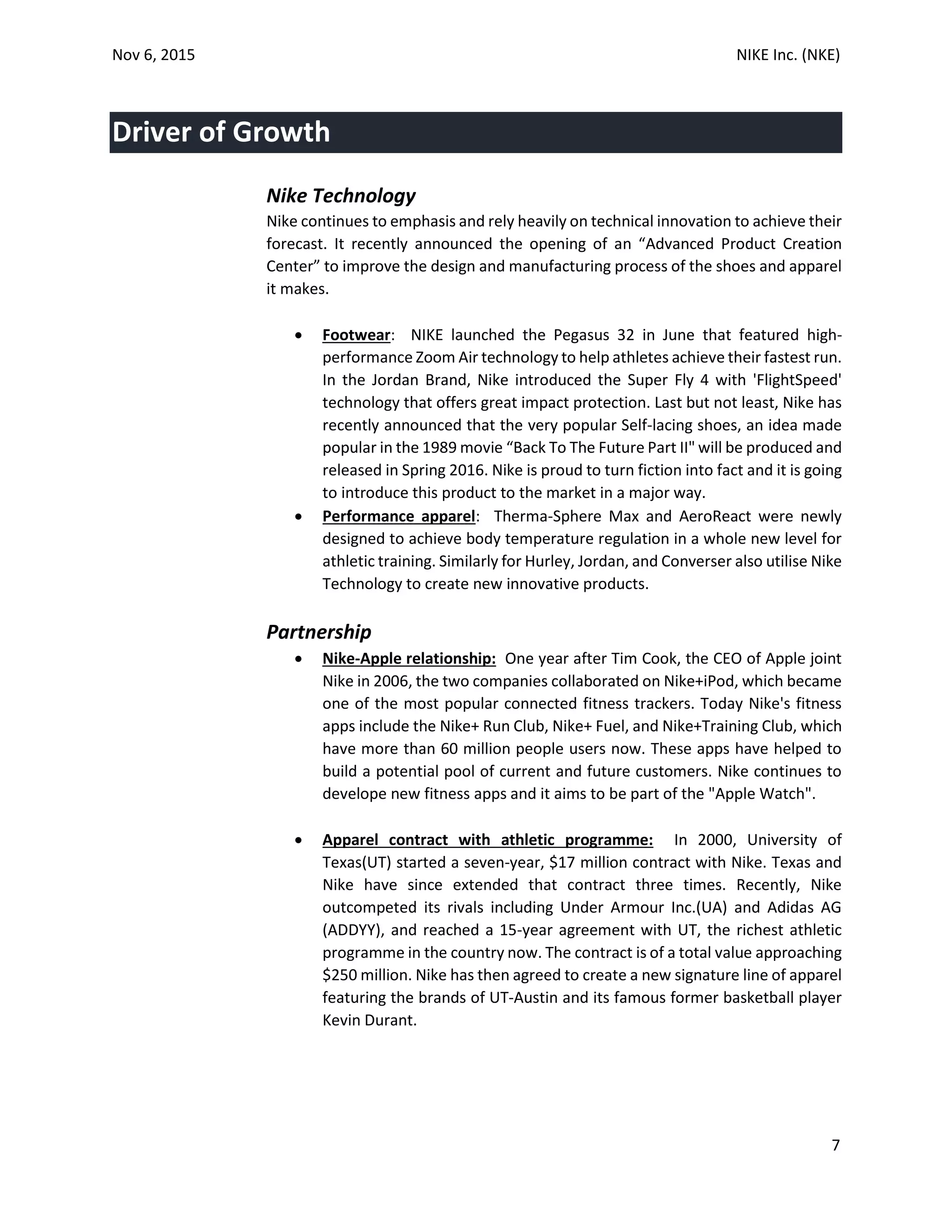 QUMMIF Nike Equity Research Report | PDF