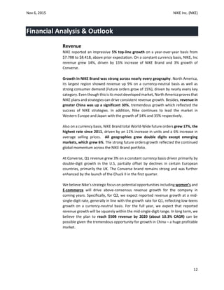 QUMMIF Nike Equity Research Report | PDF