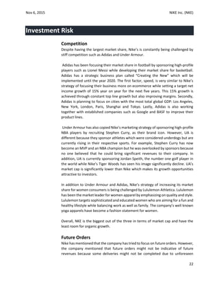 QUMMIF Nike Equity Research Report | PDF