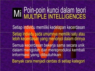 multiple intelligence (kecerdasan majemuk) | PPTX