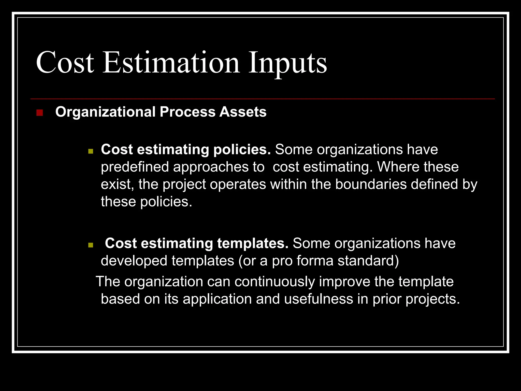 Project_cost_managment definition and tools | PPT