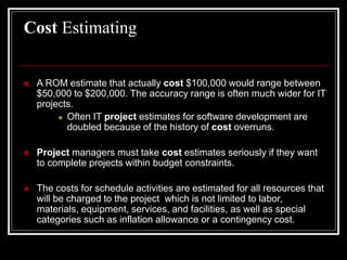 Project_cost_managment definition and tools | PPT