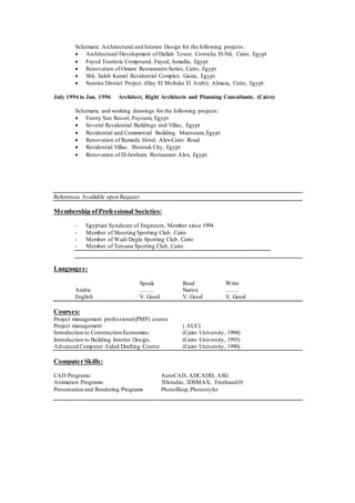 Mohamed Salah (Project manager_Principal Architect)C.V. | PDF