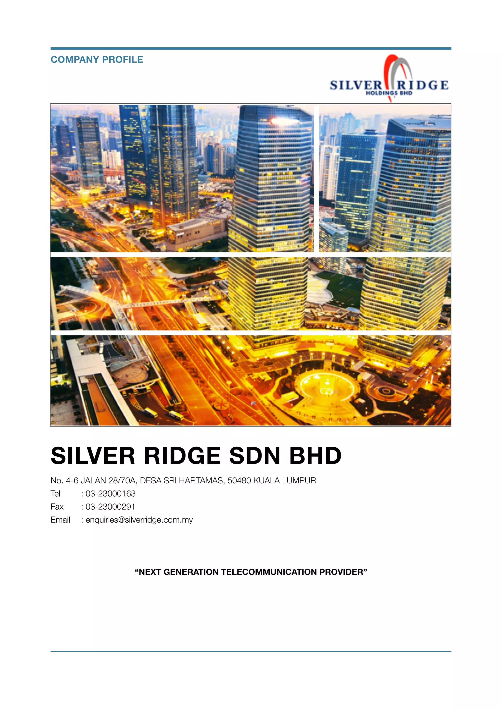 Silver Ridge Company Profile 2016 | PDF