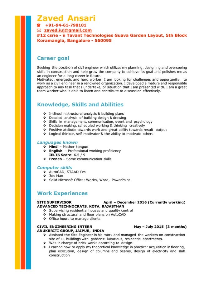 Zaved Ansari.Resume -1- | PDF