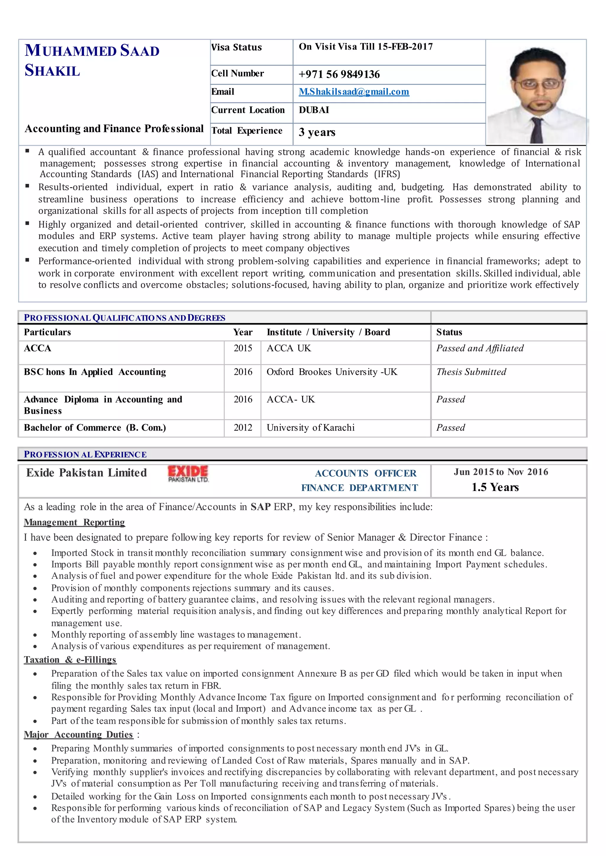 M-Saad-Shakil-ACCA-resume | DOCX