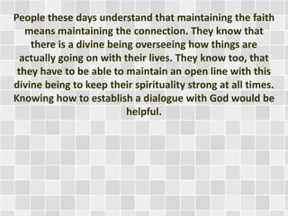 Establishing A Dialogue With God Successfully | PPT