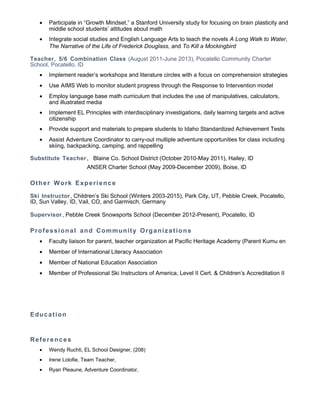 Teaching Resume | PDF