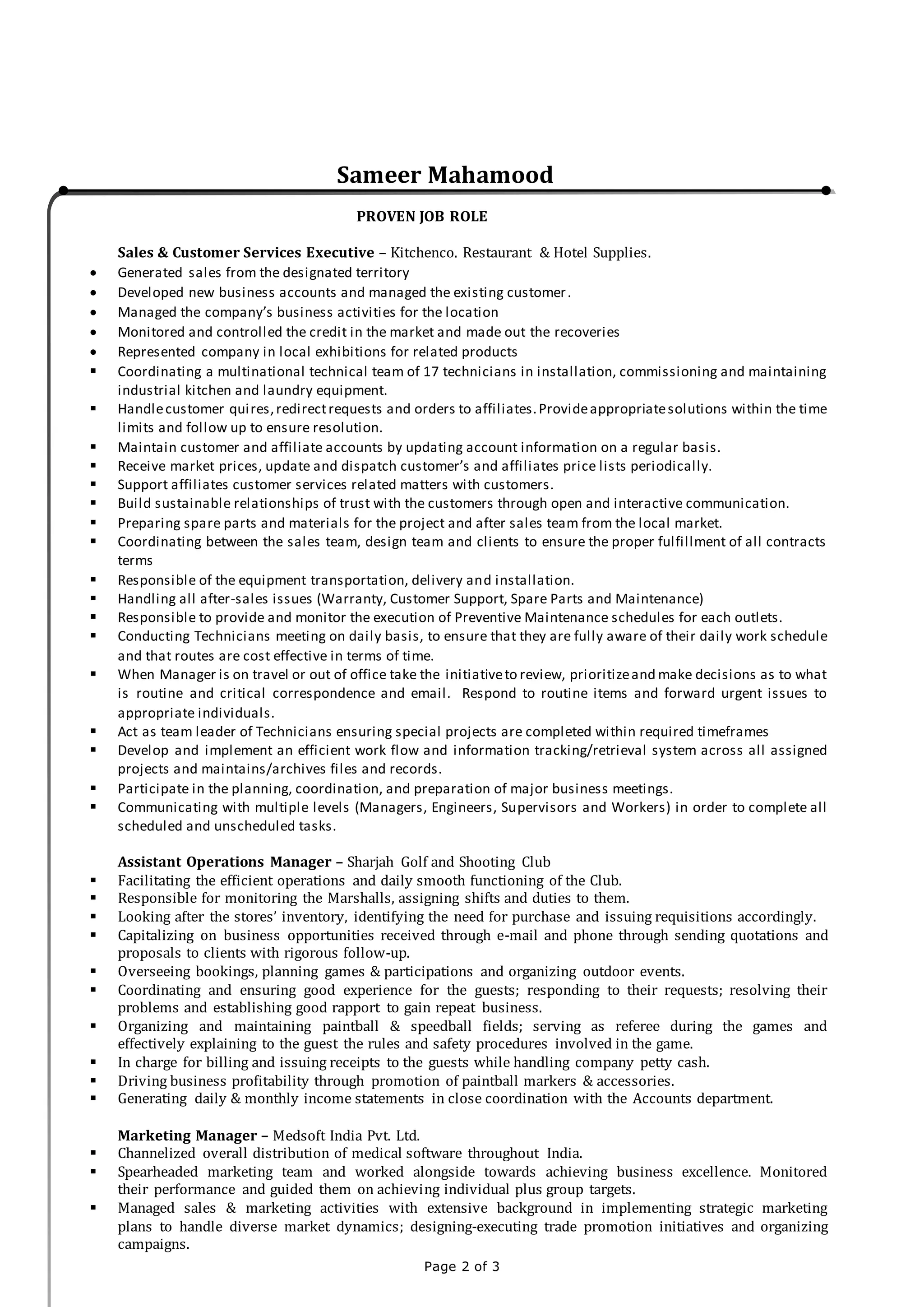 sameer cv | PDF