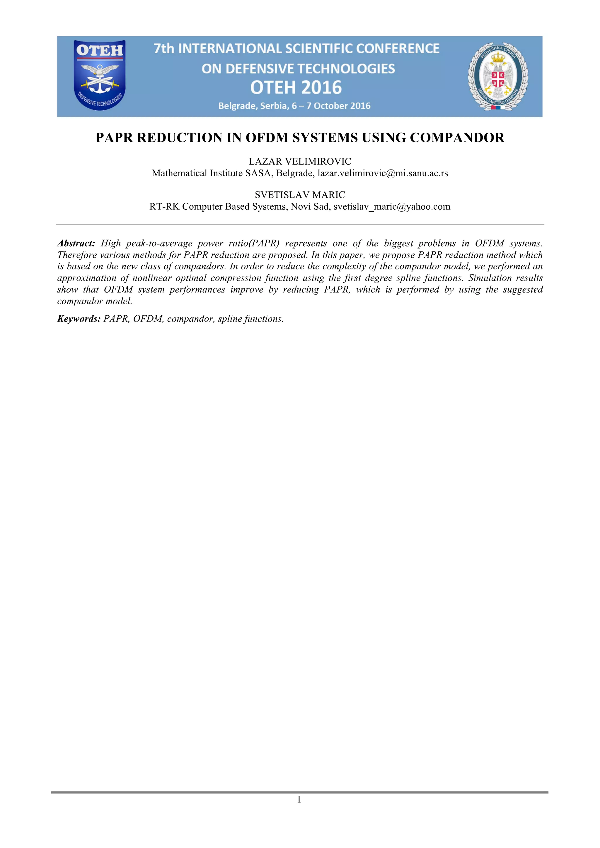 Papr Reduction In Ofdm Pdf