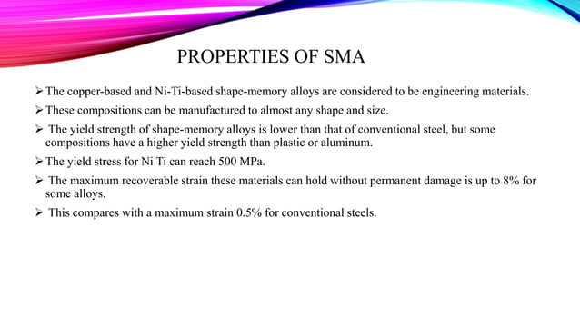 Shape memory alloys | PPT