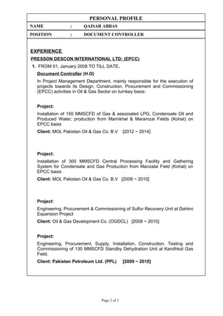 QAISAR ABBAS_CV (1) | PDF