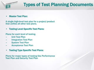 Test Planning_Arsala | PPT
