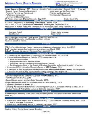 Mostafa Abdel Raheem CV_HR_KPMG | PDF