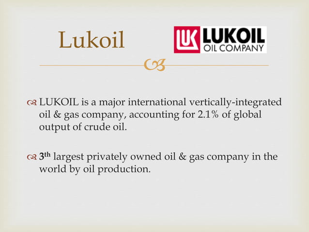 oil production | PPT