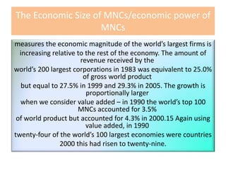MultiNational corporation(MNC) | PPTX