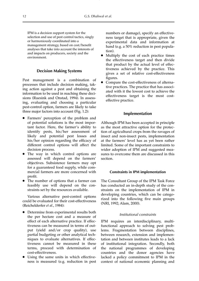Integrated Pest Management Cabi Publishing First Opender Koul | PDF