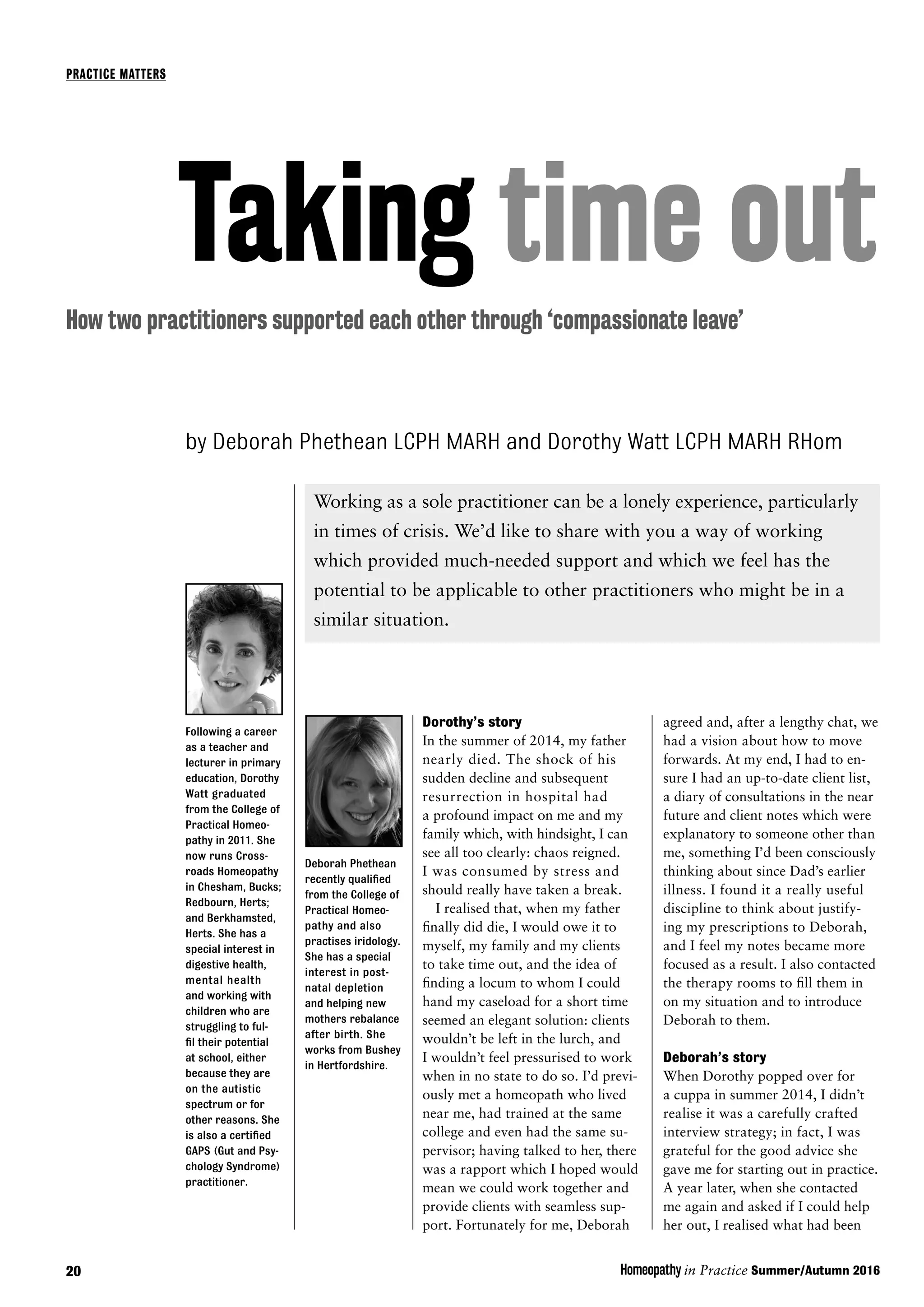 taking time out | PDF