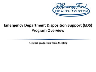 EDS Presentation - NLTFinal | PPT