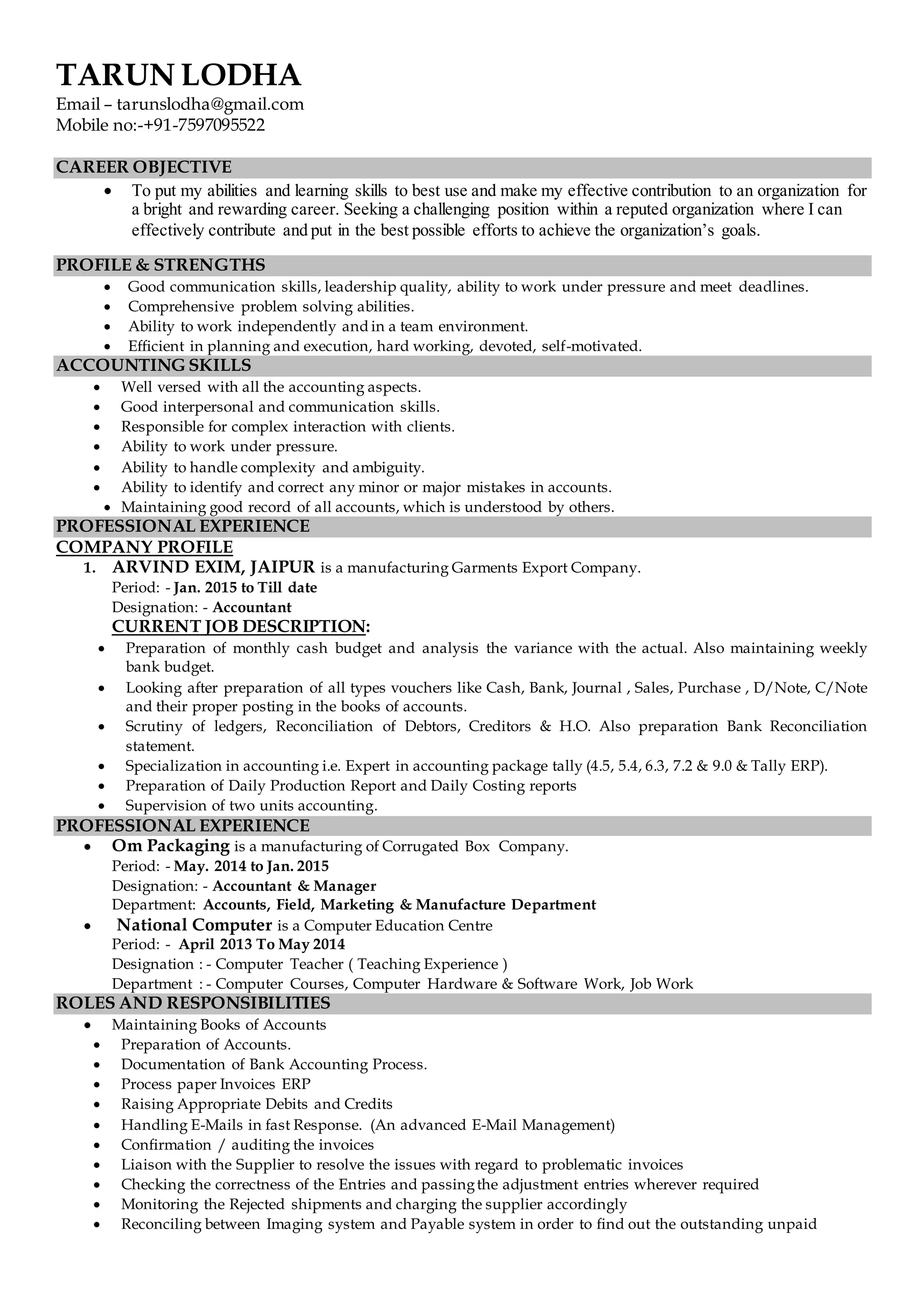 NEW UPDATE RESUME | DOCX