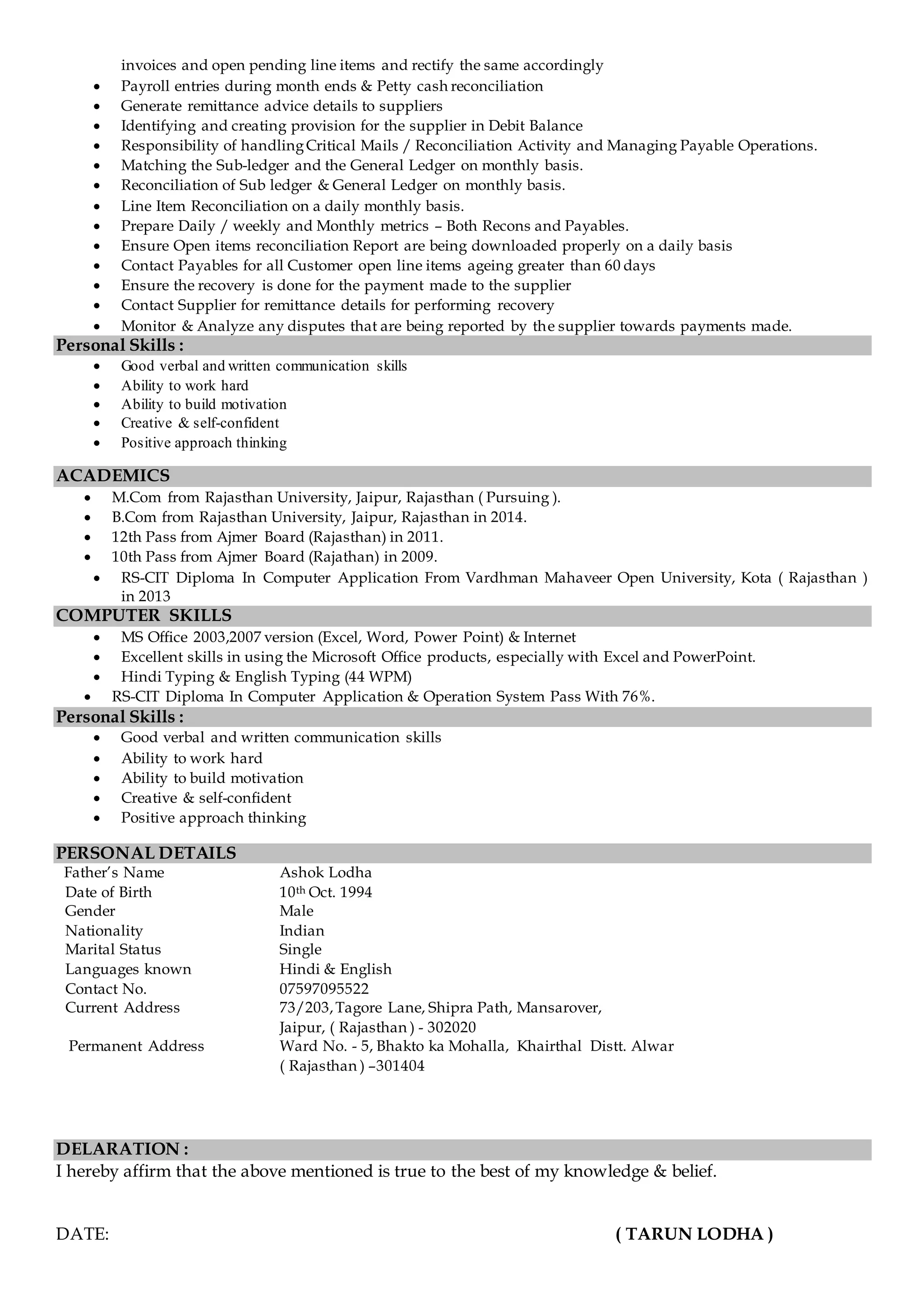 NEW UPDATE RESUME | DOCX