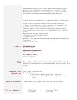 Muhmmad Usman Offices Cv (1) | PDF