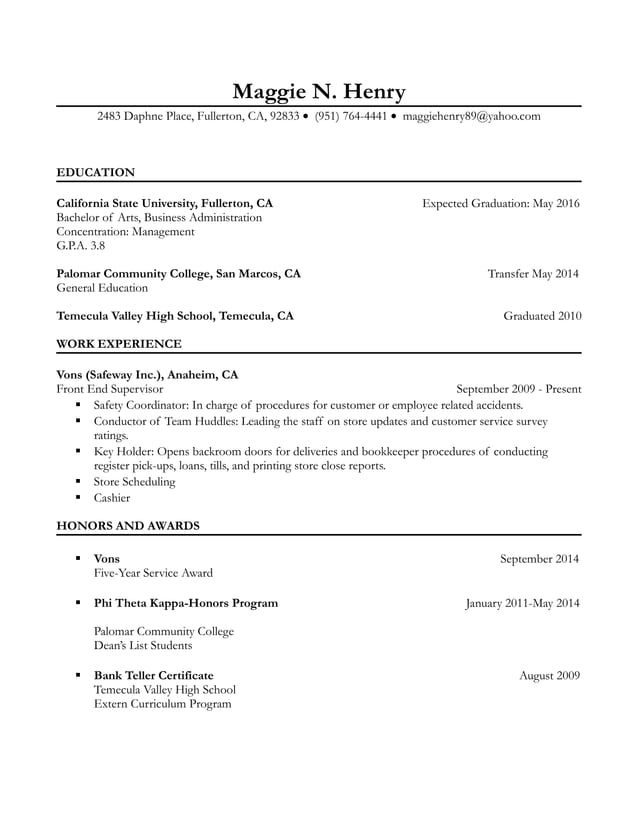 MHenry Coca-ColaCareer Resume | DOC