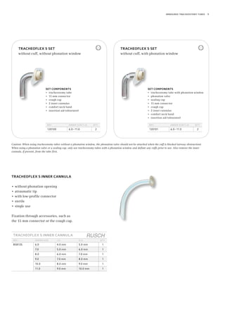 Catálogo Canulas de traqueotomia RUSCH | PDF