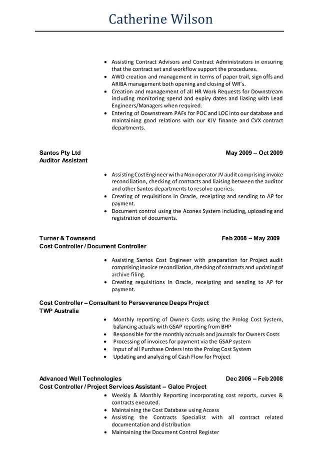 Wilson, Catherine - Resume | PDF