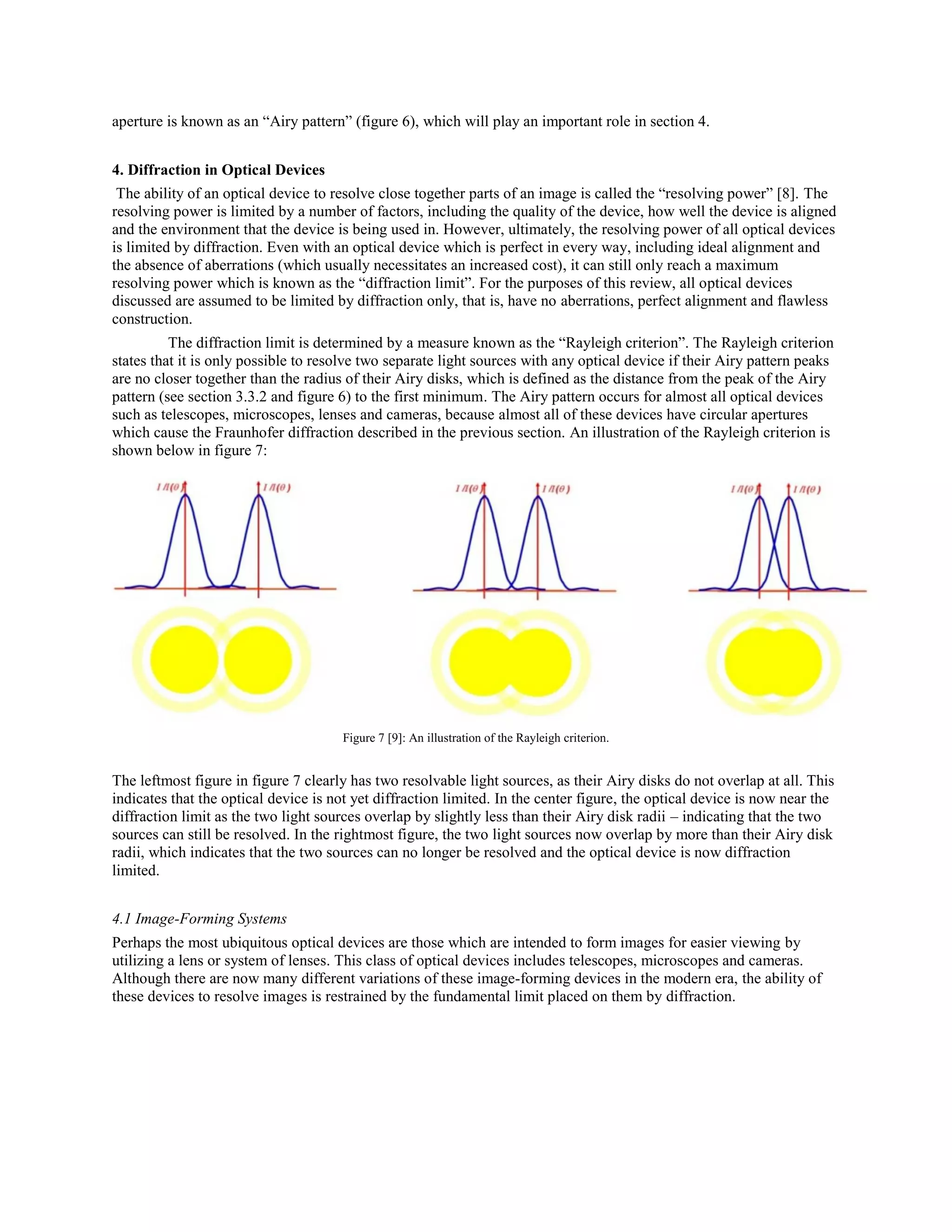 Review of the Resolving Power of Optical Instruments | PDF