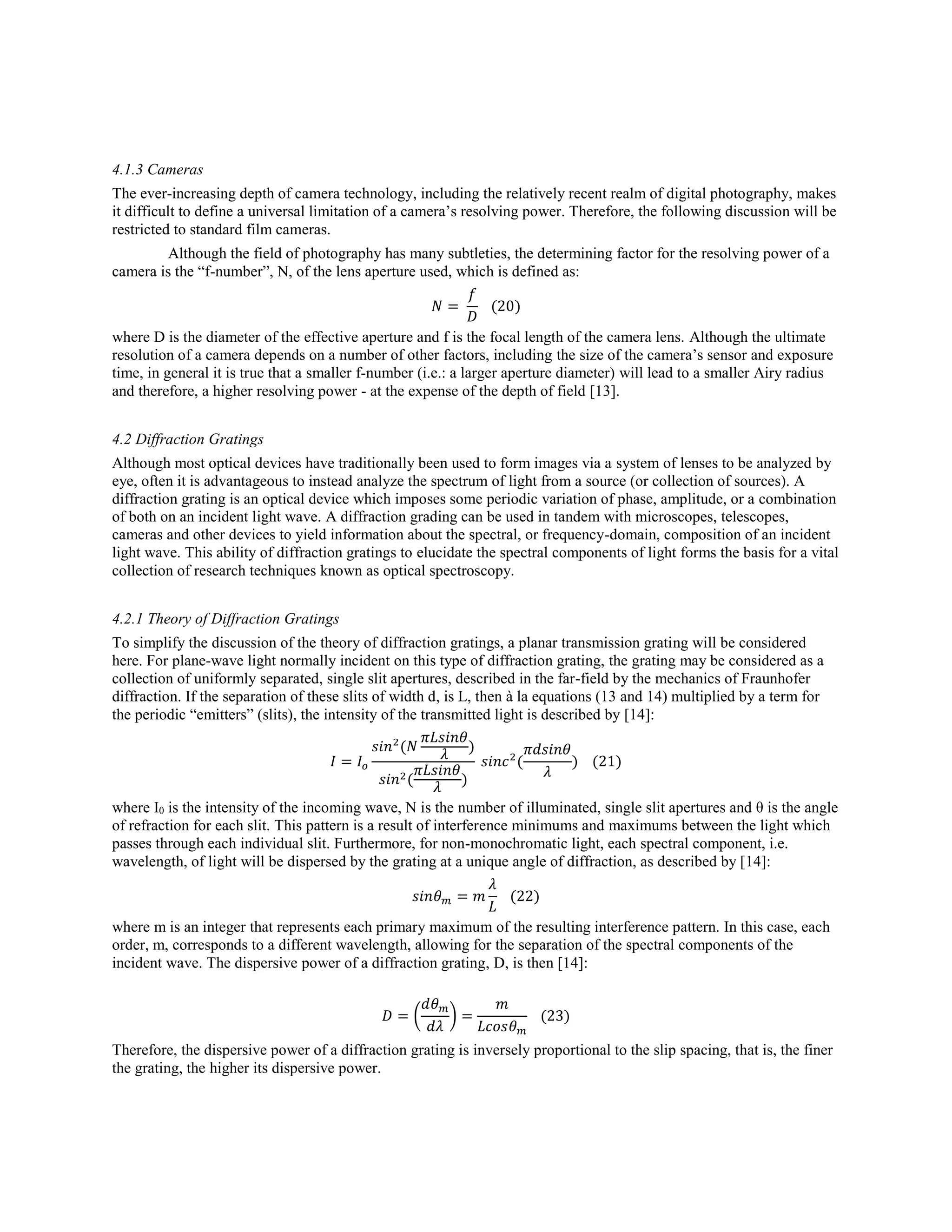 Review of the Resolving Power of Optical Instruments | PDF