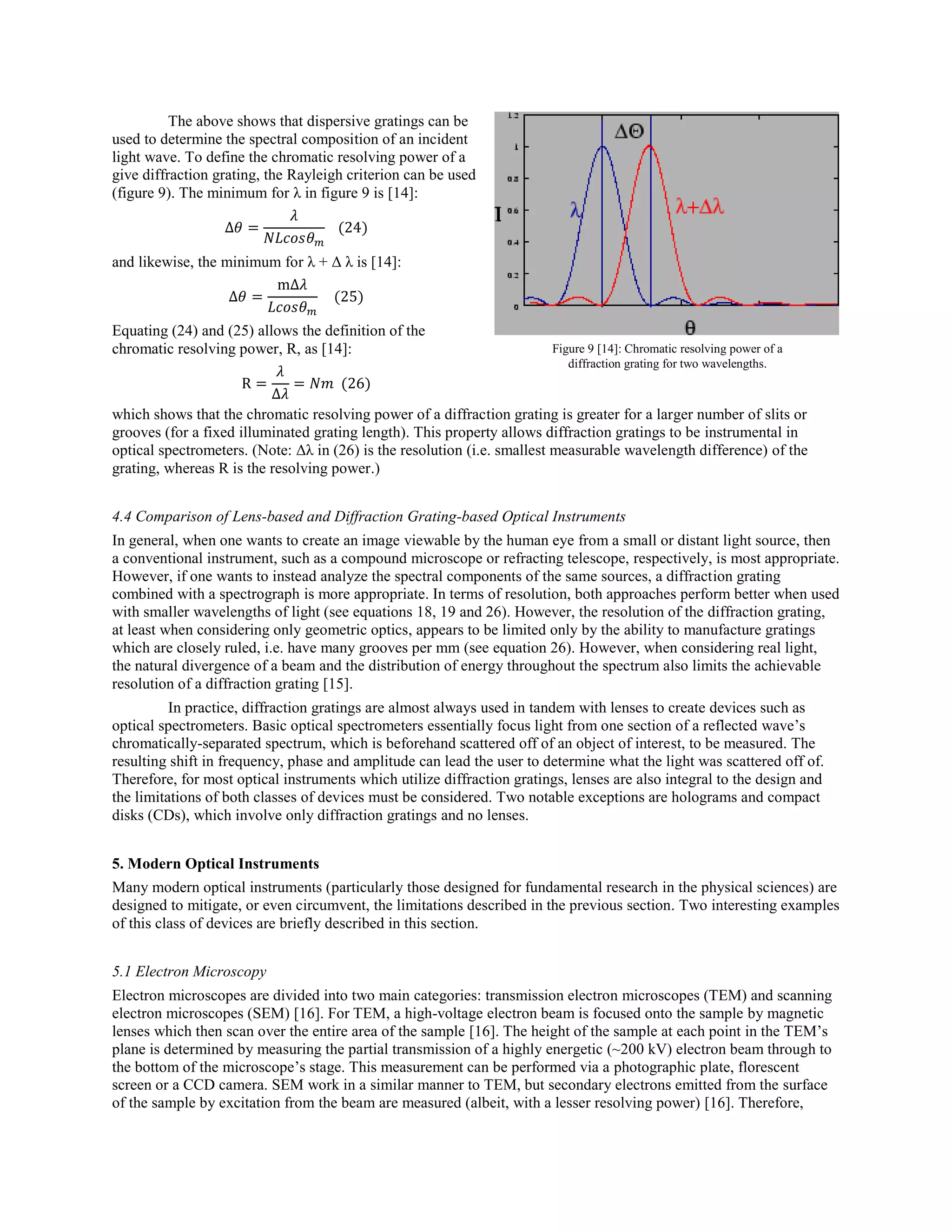 Review of the Resolving Power of Optical Instruments | PDF