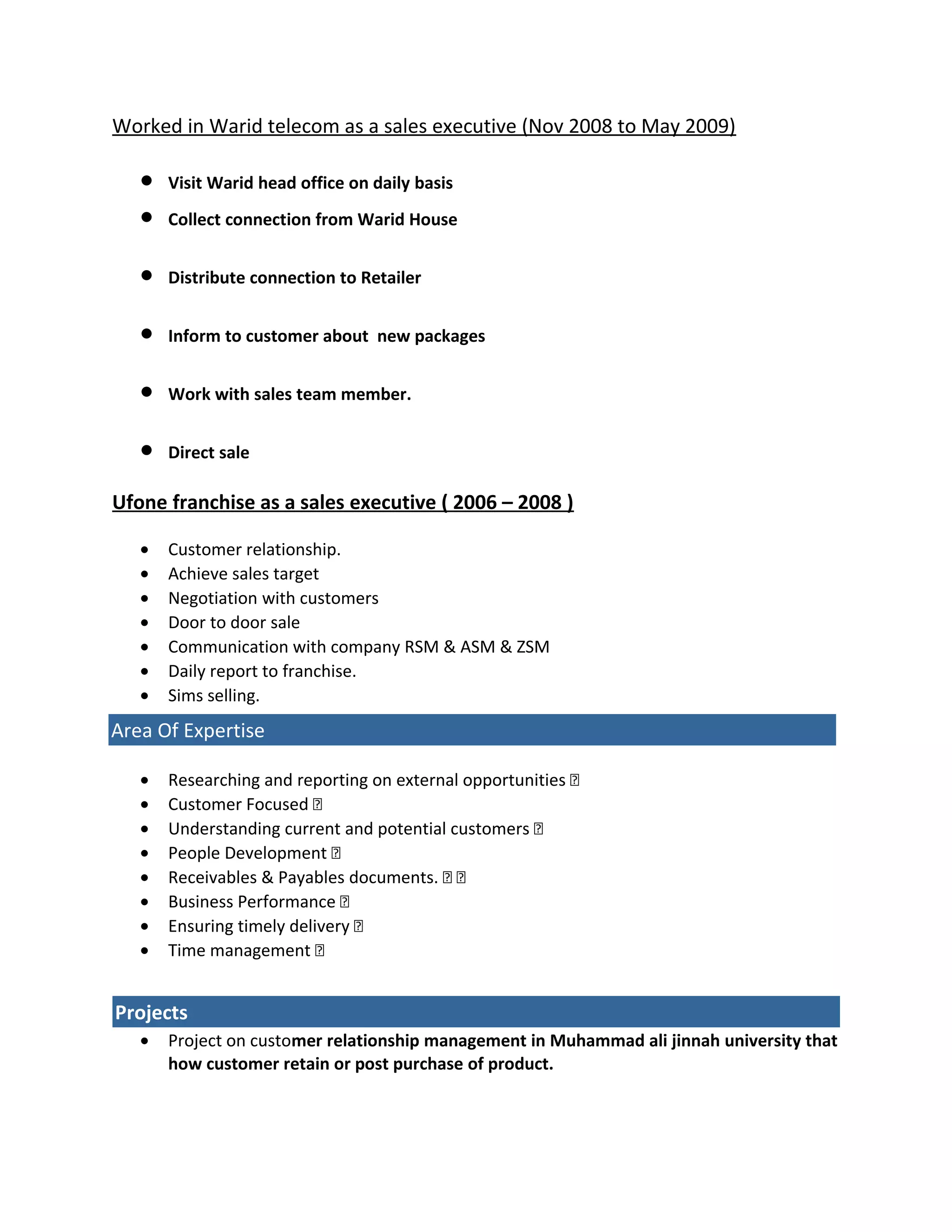muhammad amir cv | DOC