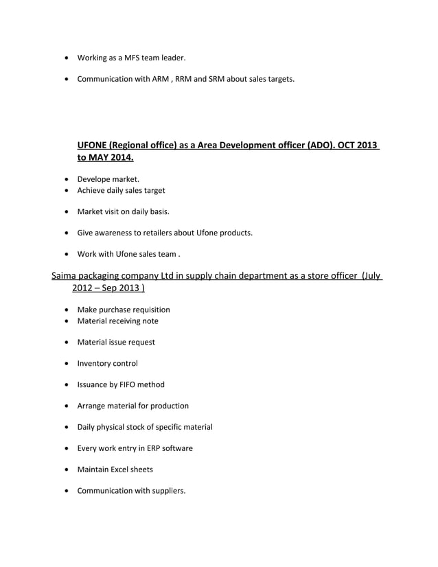muhammad amir cv | PDF