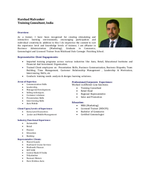 Harshad Trainer Profile