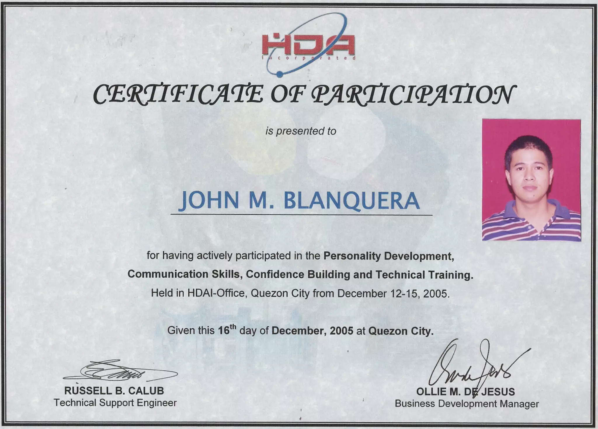 personal certificates | PPT