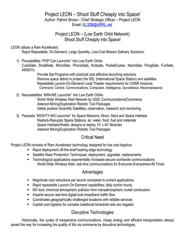 Project LEON Overview 2015 | PDF