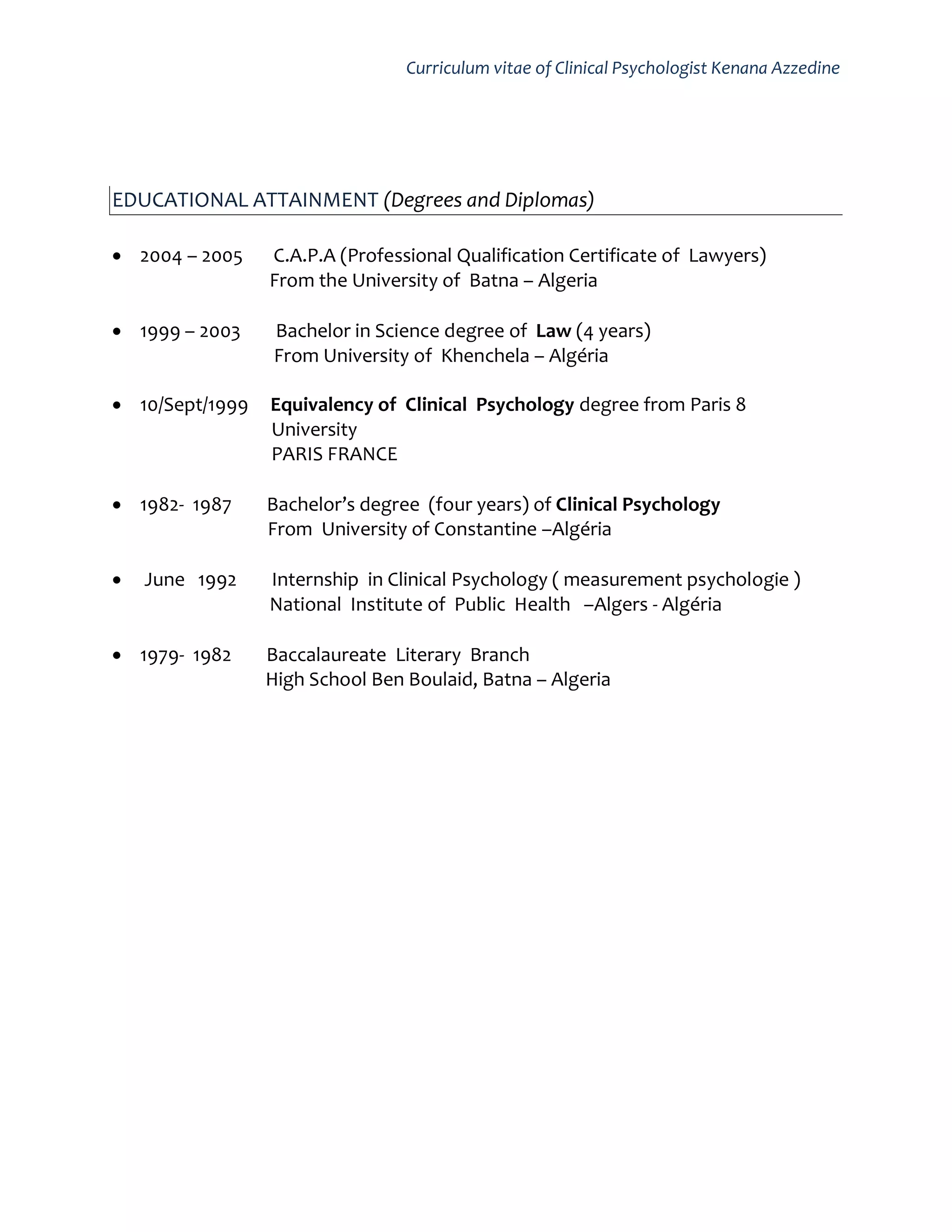 KENANA AZZEDINE | PDF