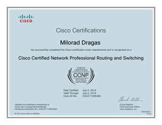 CCNP Certificate | PDF | Technology & Computing